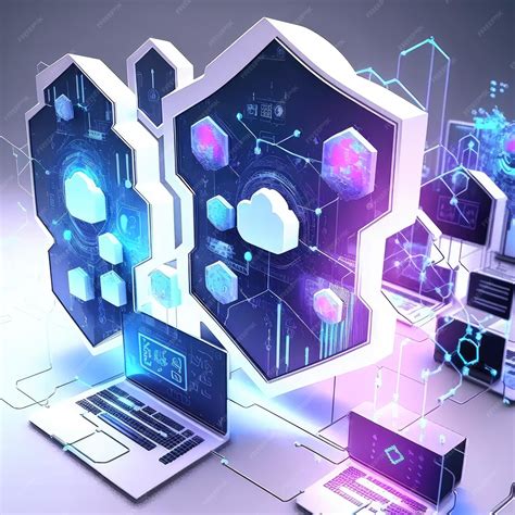 Premium Ai Image Cloud Interconnection Security Technology Map