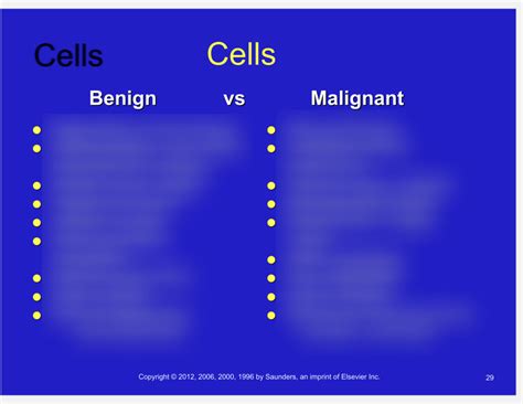 Benign Vs Malignant Cells Diagram Quizlet