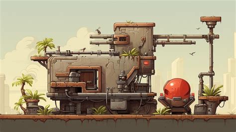 Premium Ai Image Illustration Of An Old Building For Game Asset Retro And Vintage Style