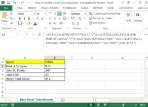 How To Write Name With Initials Best Excel Tutorial