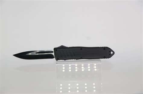 Black Havoc Otf Dual Action Automatic Knife Lightweight Edc Blem