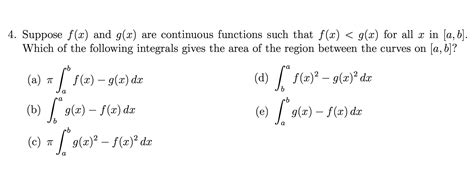 solved suppose f x and g x are continuous functions such