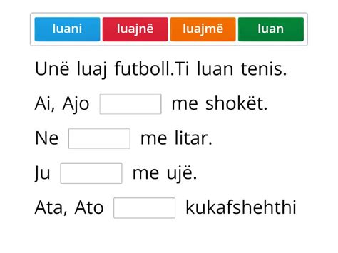 Folja Luaj Complete The Sentence