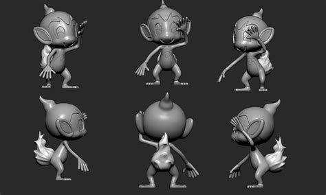 🐉 Pokemon Chimchar With 3 Poses・ Stl File For ・cults