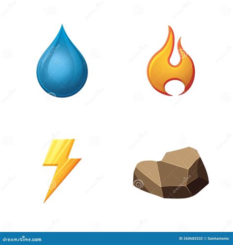 Game UI Assets Set Gaming User Interface Nature Elements Icons Collection Stock Vector