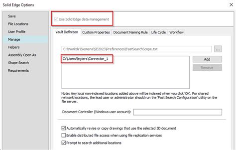 Solid Edge Data Management Is Enabled When Using Teamcenter Share