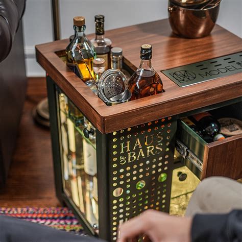 Model M Mini Bar For Home Royale Green With Left Side Display Cabinet Haus Of Bars