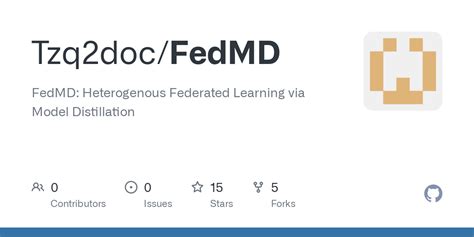 Github Tzq Doc Fedmd Fedmd Heterogenous Federated Learning Via Model Distillation