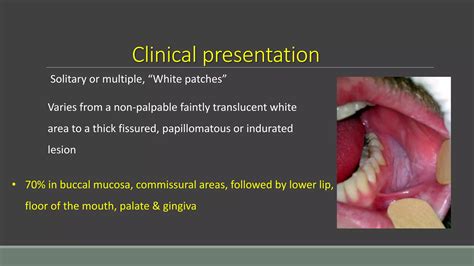 Precancerous Lesions Of Oral Cavity Pptx