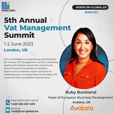 Ruby Buckland On Linkedin I Am Really Looking Forward To Hosting The Uniglobal 5th Annual Vat…