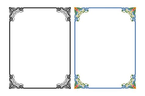 Vintage Floral Classic Calligraphic Retro Vignette Scroll Frames