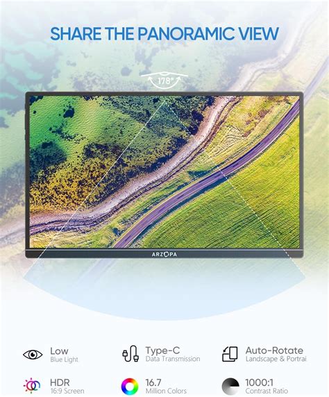 Monitor Portátil Ultrafino Fhd 1080p Arzopa 140 Carrefour