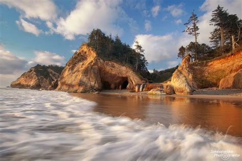 Hug Point Oregon Coast Seascapes Pacific Northwest Usa