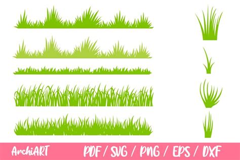 Grass Border Svgwild Grassgrass Cutlinepngdxfvector