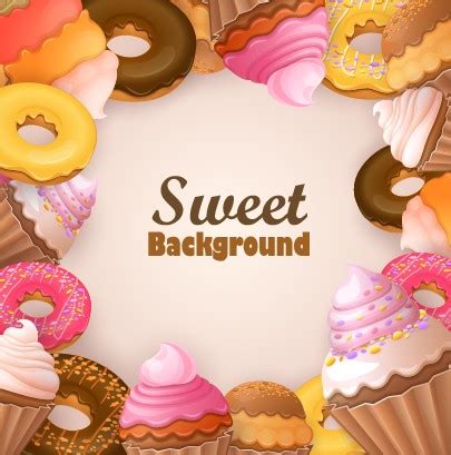 Creative Sweets Vector Background Art 02 Free Download