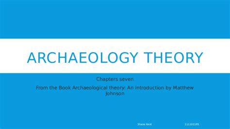 Ppt Archaeological Theory An Introduction