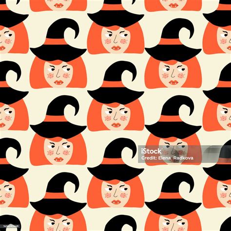 Ilustración De Linda Chica Bruja Con Sombrero Negro Dibujada A Mano