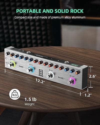 Lekato Bass Multi Effects Pedal Bass Effects Pedal With 36 Presets