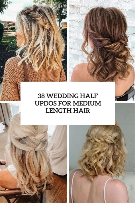 Wedding Hairstyles For Medium Length Hair Half Up 60 Photos