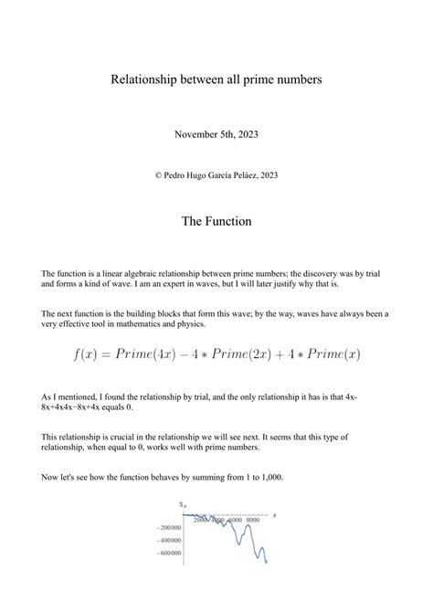 Pdf Relationship Between All Prime Numbers
