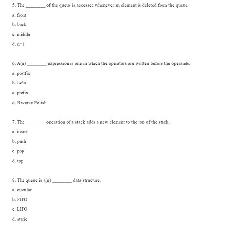 Solved The Of The Queue Is Accessed Whenever An Element Chegg