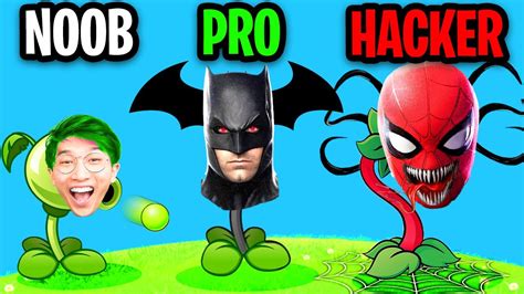 NOOB Vs PRO Vs HACKER In PLANTS Vs ZOMBIES HEROES MAX LEVEL GAMEPLAY YouTube