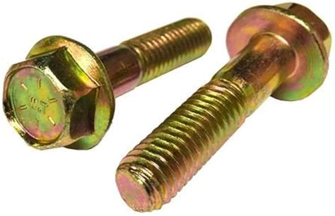 Bulk Hardware Nuts 50 Pack 516 18 Yellow Zinc Hex Flange Top Lock Nuts