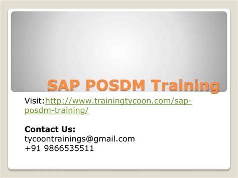 Ppt Sap Posdm Training Sap Posdm Online Training In India Tt Powerpoint Presentation Id