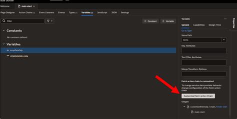 How To Customize Service Data Provider Fetch Action Chain In Visual Builder Cloud Service Vbcs
