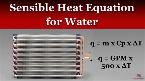 How To Calculate Sensible Heat Transfer For Water Mep Academy