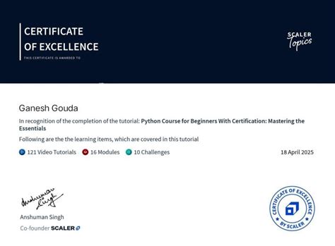 Thrilled To Share That Ive Successfully Completed A Python