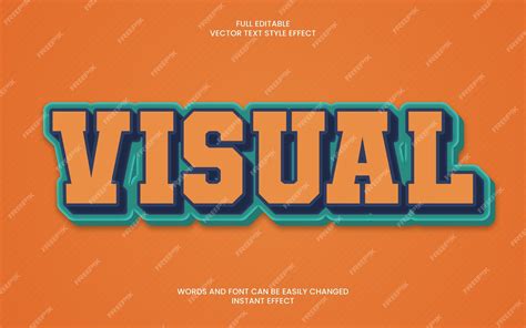 Premium Vector Visual Text Effect