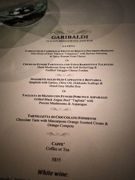 Garibaldi Italian Restaurant & Bar: Singapore Food Review