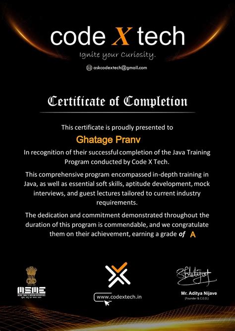 Pranv Ghatage On Linkedin Internship Techexperience Careergrowth Codextech Grateful