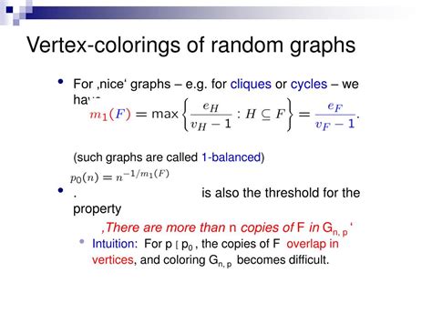Ppt Online Vertex Colorings Of Random Graphs Without Monochromatic Subgraphs Powerpoint