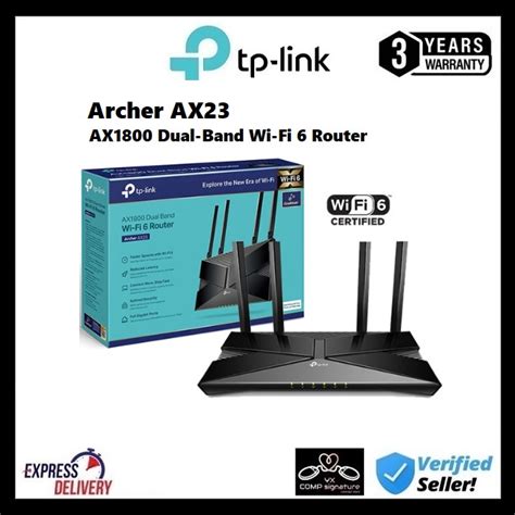 Tp Link Archer Ax Ax Dual Band Gigabit Wifi Router Shopee Malaysia