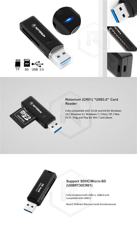 Rotanium CR01 USB3 0 Card Reader Umart Com Au