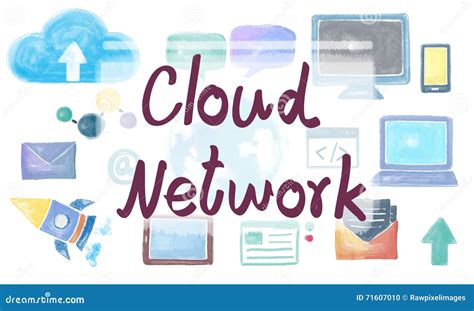 Cloud Network Connection Data Storage Technology Concept Stock