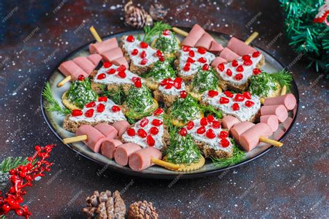 Free Photo Christmas Tree Shaped Snacks