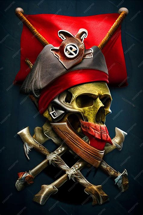 Premium Photo Incorporated Into A Skull And Crossbones Pirate Flag