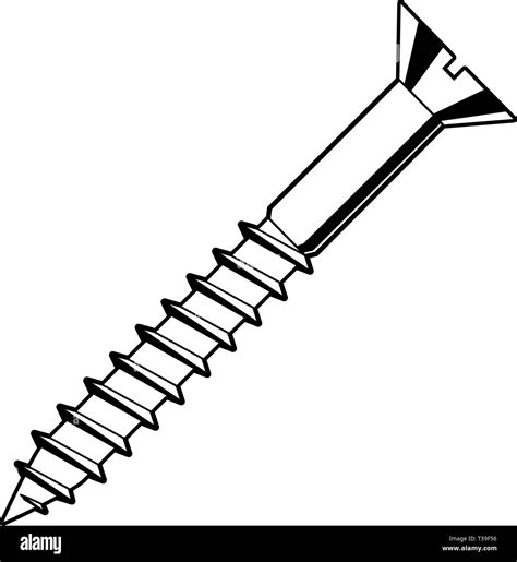 Wood Screw Vector Illustration Stock Vector Image And Art Alamy