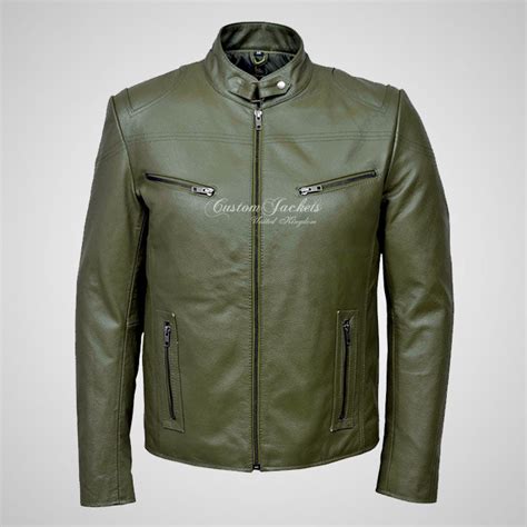 Rage Mens Leather Biker Jacket Thick Cow Leather Custom Jackets