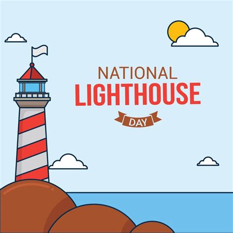 Premium Vector National Lighthouse Day