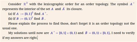 Solved Consider R With The Lexicographic Order For An Order Chegg