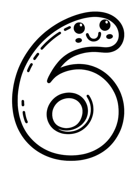 Coloriage Dessin De Chiffre 6 Gratuit Télécharger Et Imprimer Gratuit