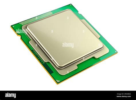 cpu computer processor unit 3d rendering isolated on white background