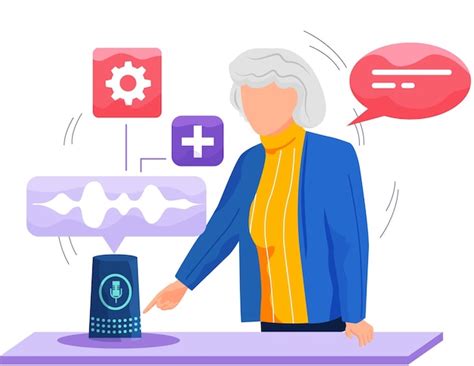 Premium Vector Voice Assistant Software Agent Perform Tasks For User Speaker Recognition Vote