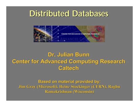 Distributed Databases Pdf