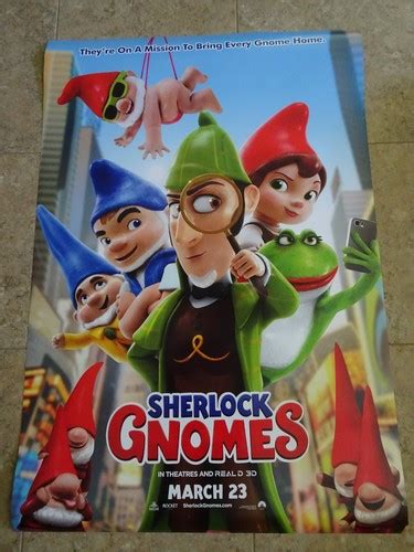 Sherlock Gnomes Movie Poster Advanced Colored Ebay