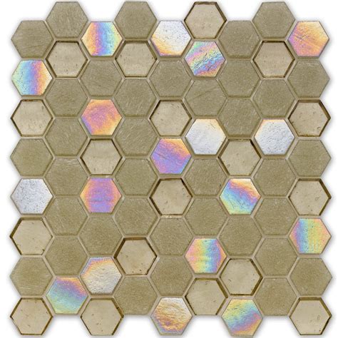 Honeycomb Hexagonal Glass Tile E1xhonexxs American Glass Mosaics Aquablu Mosaics